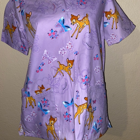 Disney | Tops | Disneys Bambi Scrub Top | Poshmark